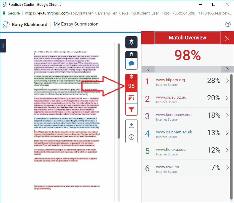 Viewing and interacting with your Similarity Report – eLearning Support ...