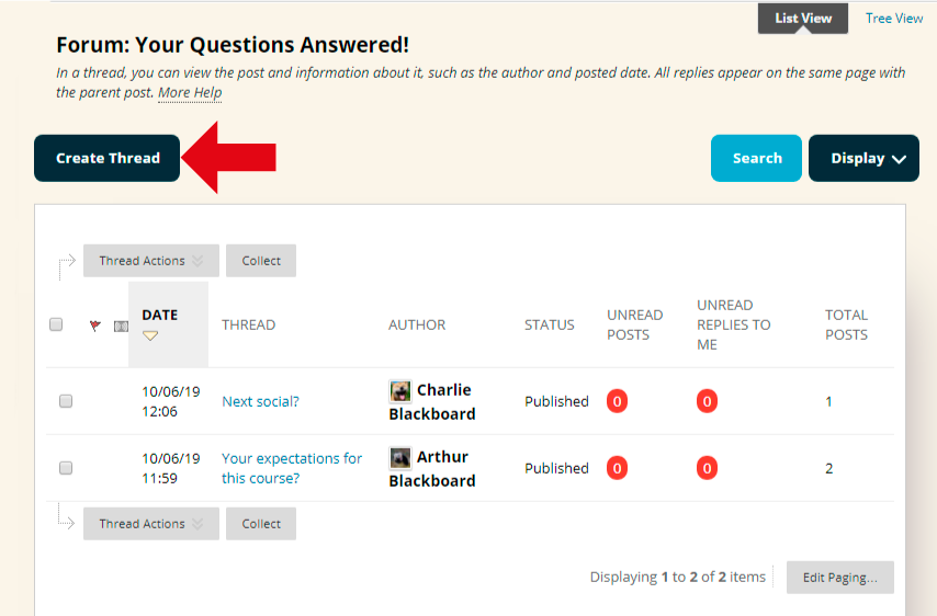 Blackboard – Using Discussion Boards – eLearning Support and Resources
