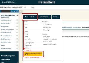 Blackboard – Add Riipen – eLearning Support and Resources
