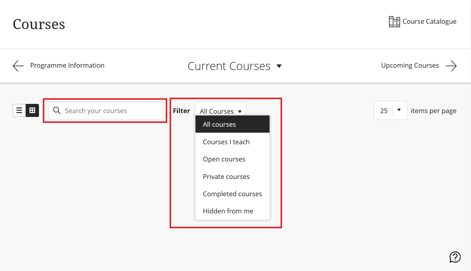 Blackboard – Find and organise your list of courses – eLearning Support ...